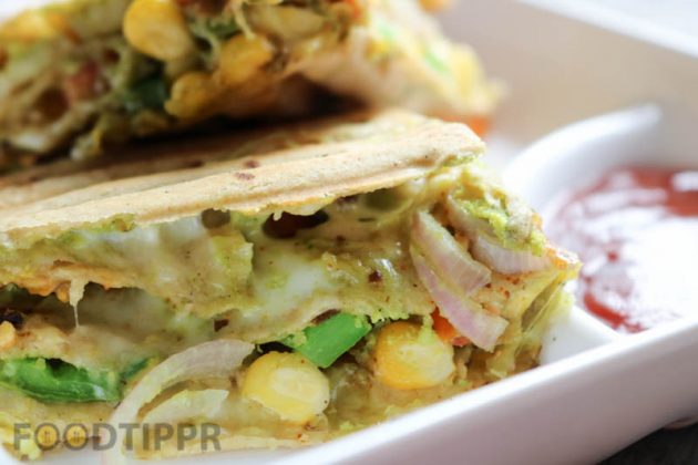 Chapati Sandwich using Leftover Chapatis | Foodtippr
